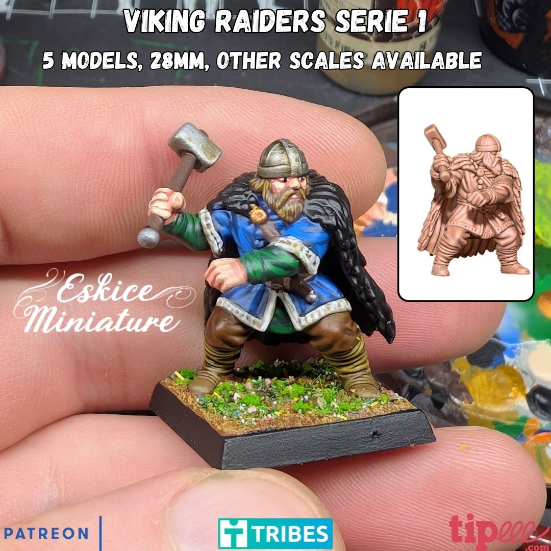 Vikings pillage serie (5 models) - 28mm by Eskice Miniature - Wargaming3D