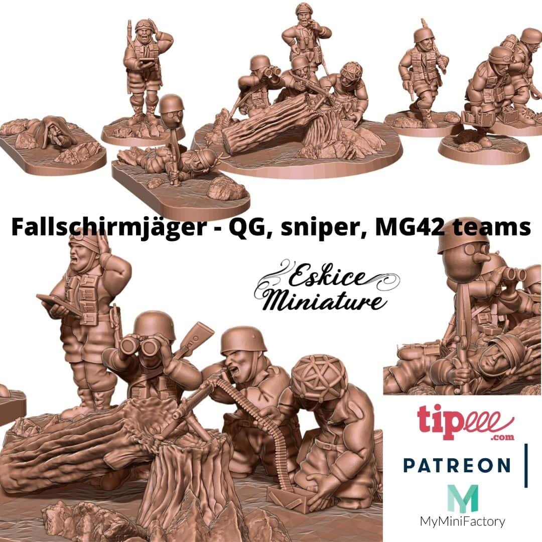 Fallschirmjäger - FULL ARMY - 28mm by Eskice Miniature - Wargaming3D