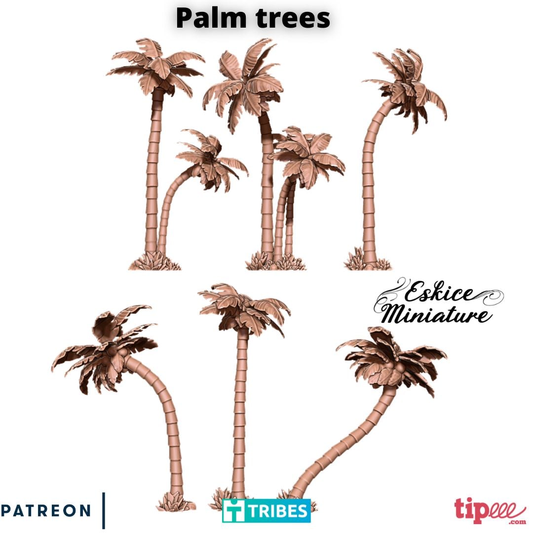 Palm trees - 28mm by Eskice Miniature - MiniHoarder