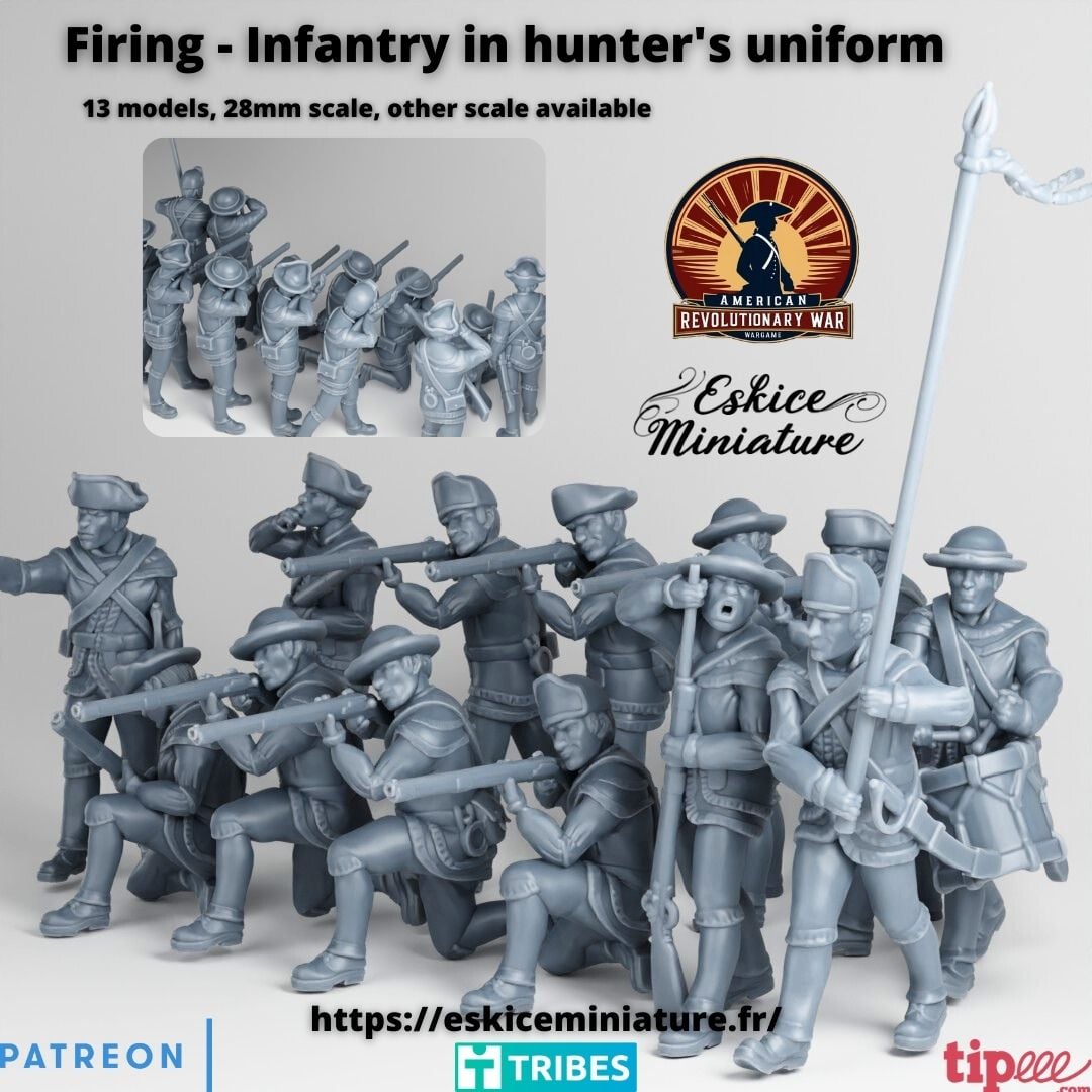 Infanterie with hunters suit for American Revolutionary War serie ...