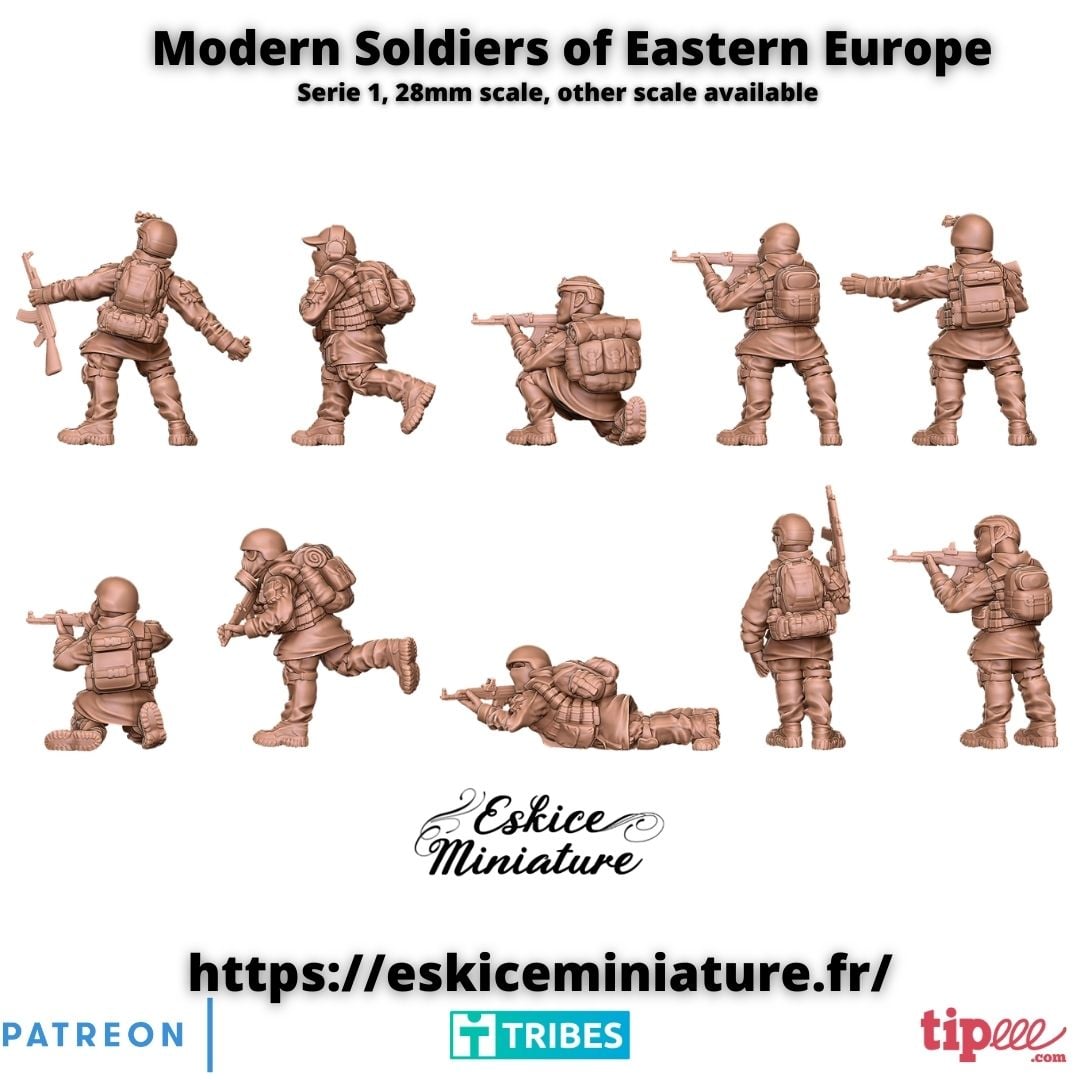 Modern soldiers of Eastern Europe - 28mm by Eskice Miniature - Wargaming3D