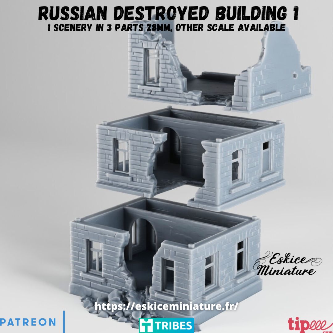 Russian building 1 - 28mm by Eskice Miniature - Wargaming3D