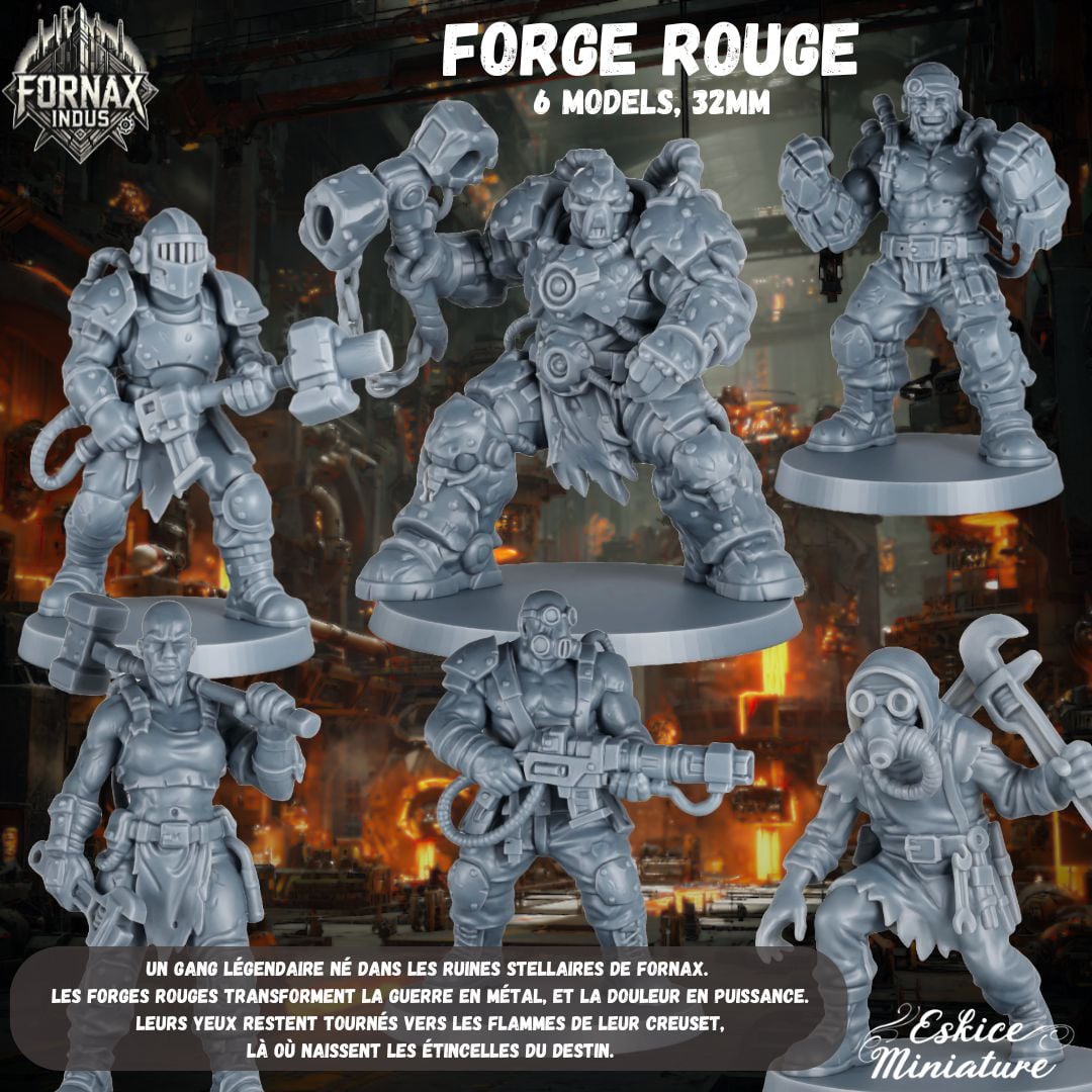 Red Forge gang pack - Fornax Indus by Eskice Miniature - MiniHoarder