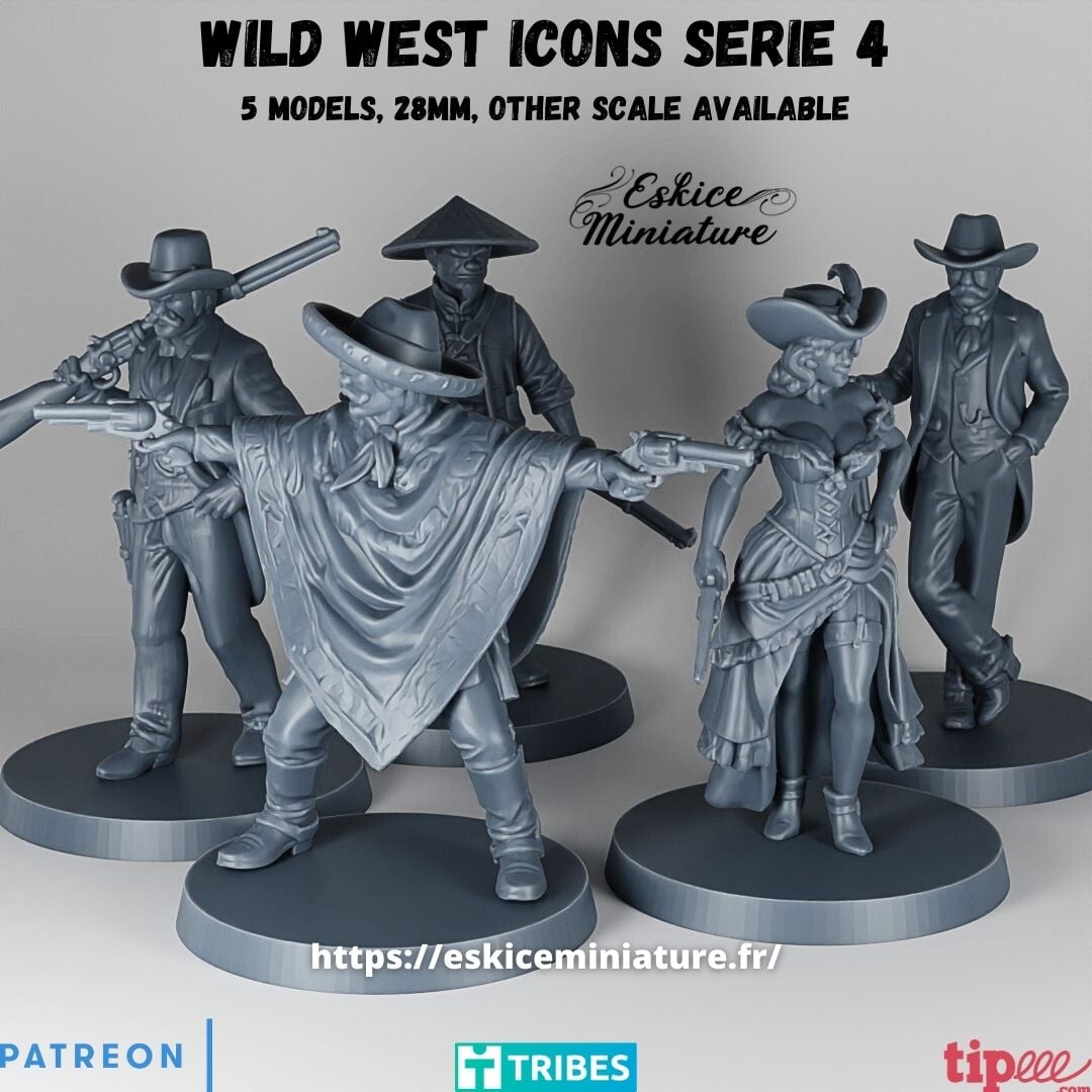 Wild West icons serie 4 - 28mm by Eskice Miniature - Wargaming3D