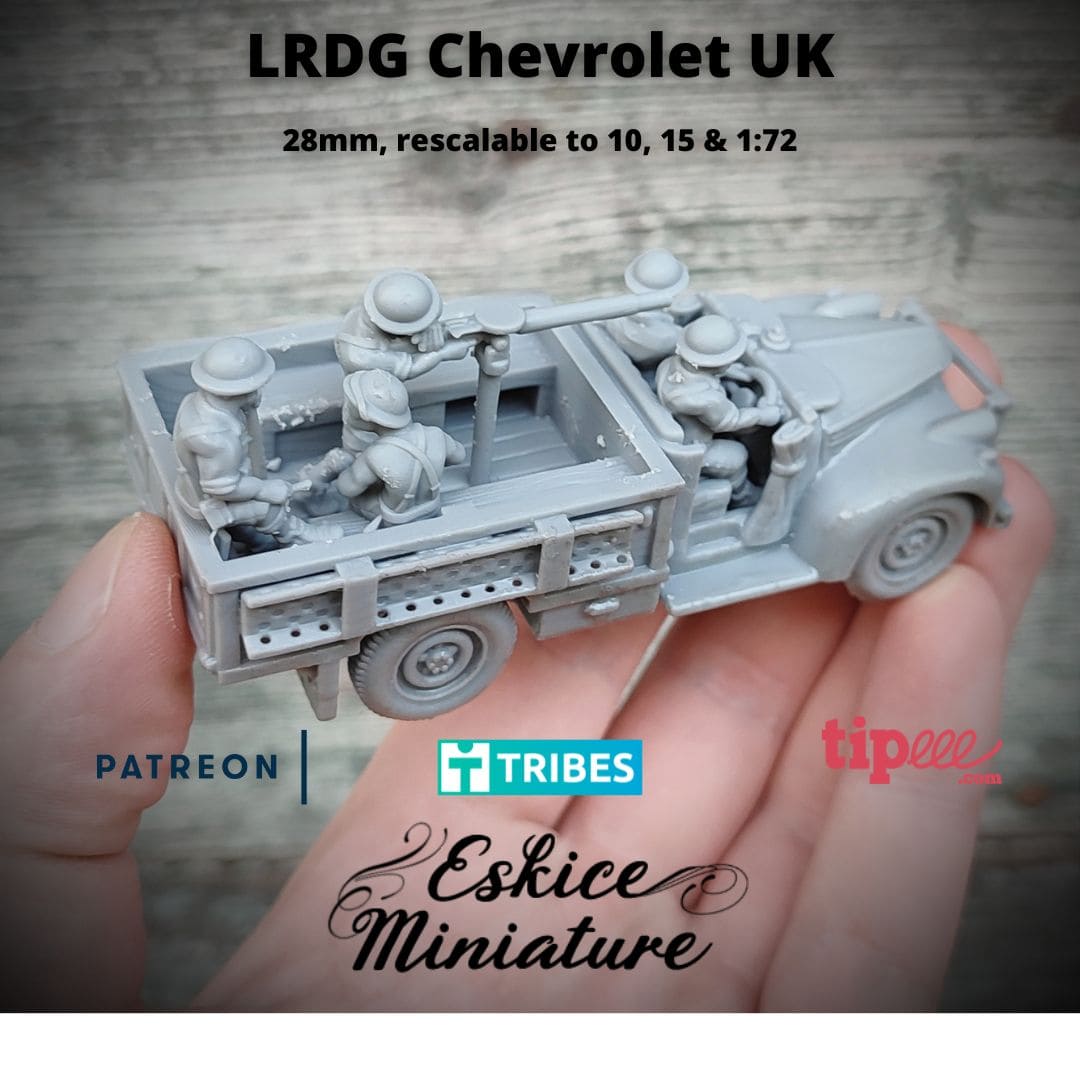 LRDG Chevrolet with crew - 28mm by Eskice Miniature - Wargaming3D