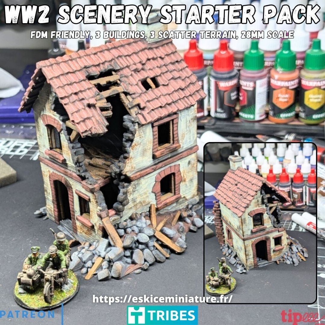 WW2 scenery starter pack - 28mm by Eskice Miniature - MiniHoarder