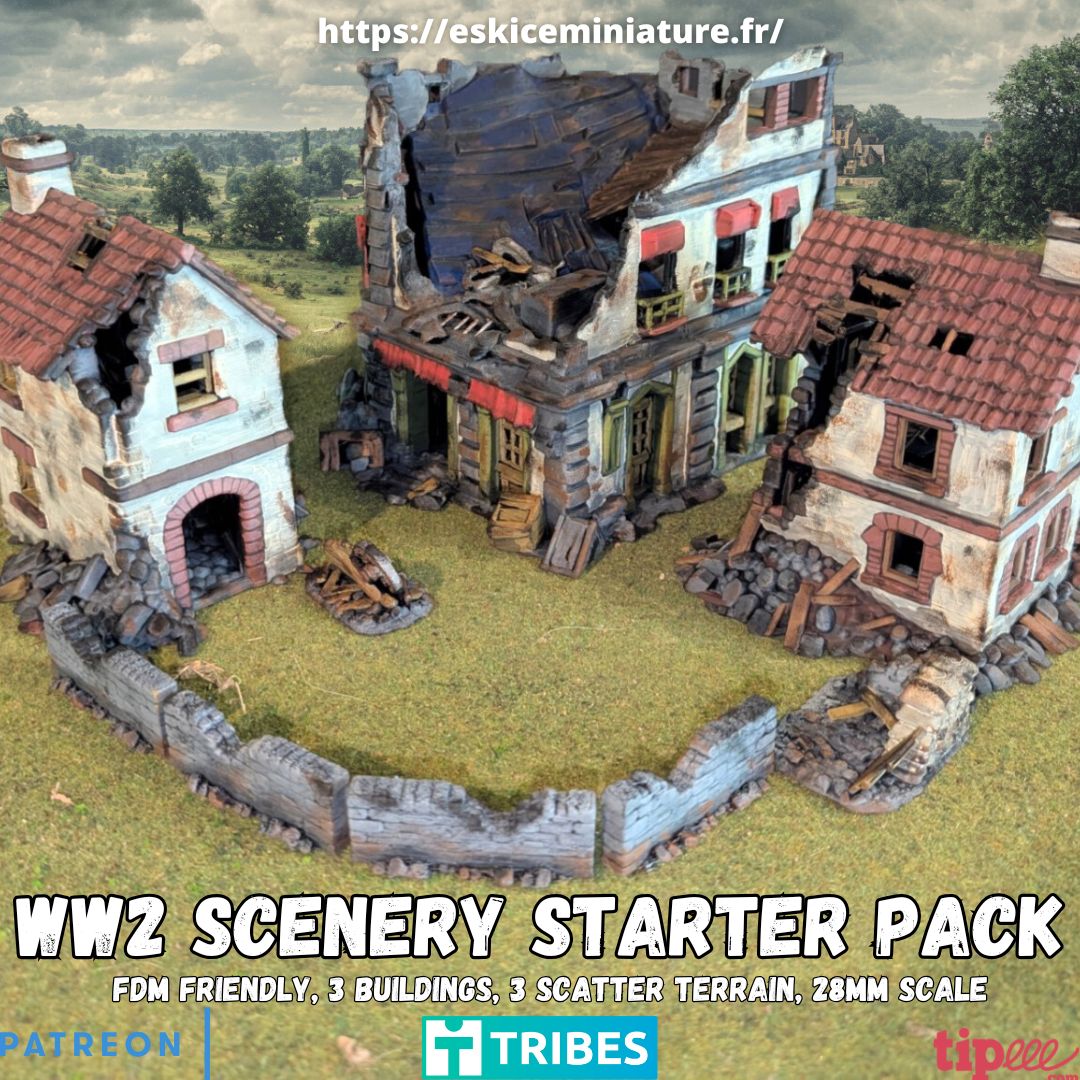 WW2 scenery starter pack - 28mm by Eskice Miniature - MiniHoarder