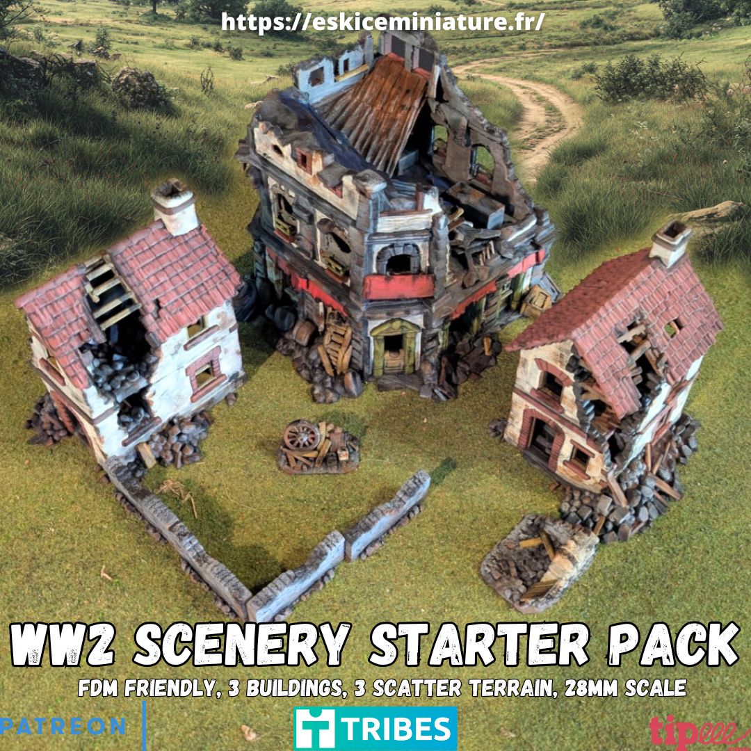 WW2 scenery starter pack - 28mm by Eskice Miniature - MiniHoarder