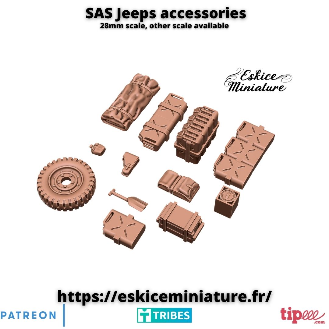 SAS Jeeps - 28mm by Eskice Miniature - Wargaming3D