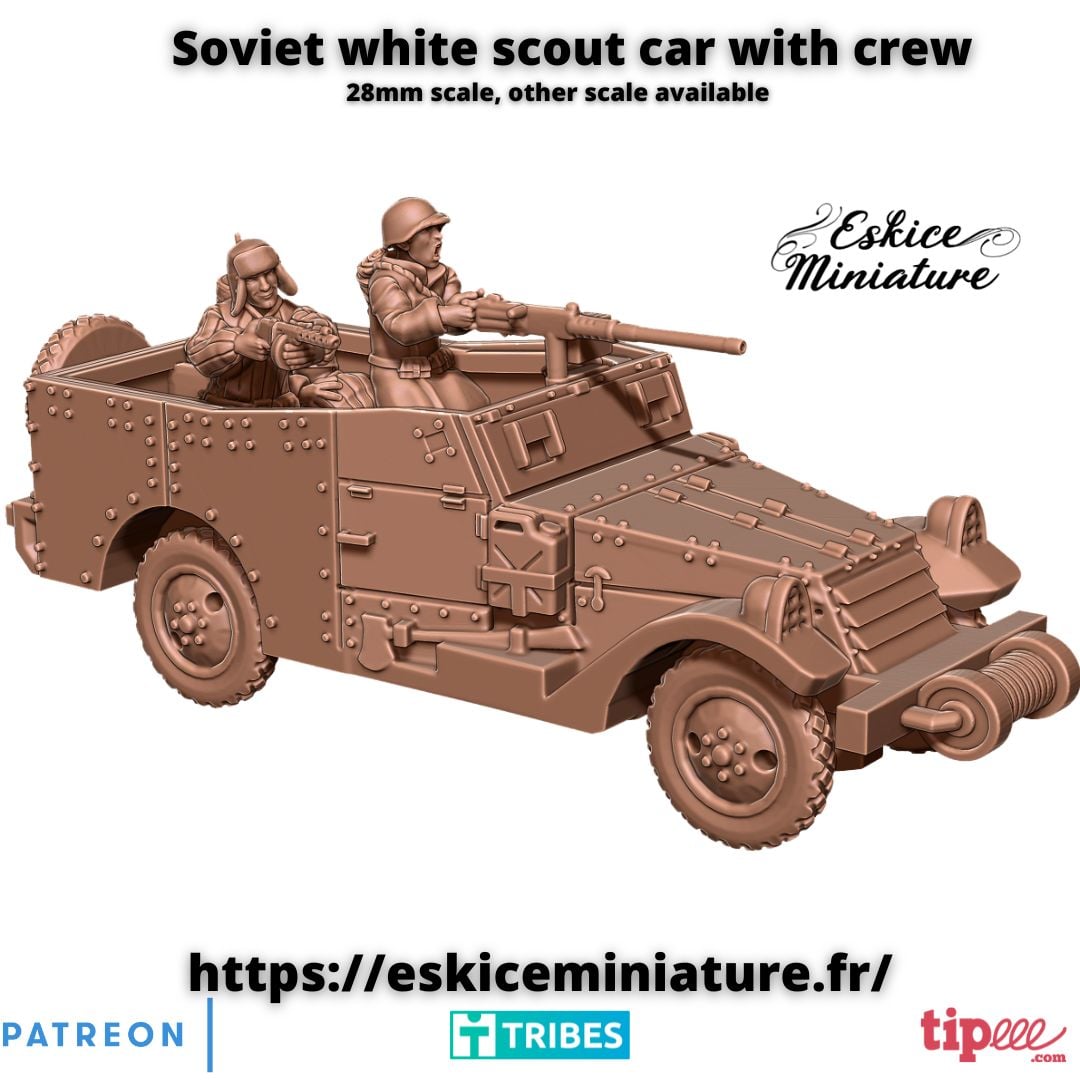 Soviet White Scout Car - 28mm by Eskice Miniature - Wargaming3D