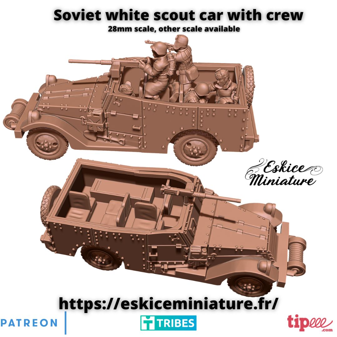 Soviet White Scout Car - 28mm by Eskice Miniature - Wargaming3D