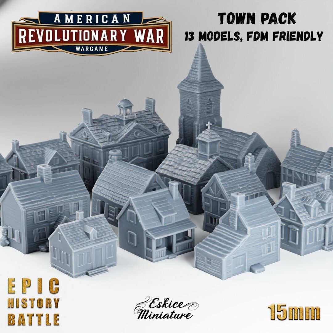 Town pack for American War of Independence - 15mm for EHB by Eskice ...