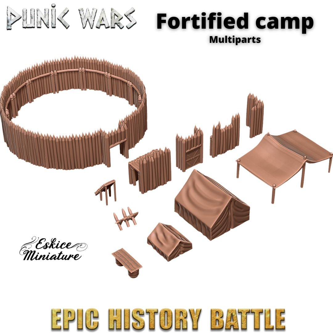Fortified camp - 15mm for Epic History Battle by Eskice Miniature ...