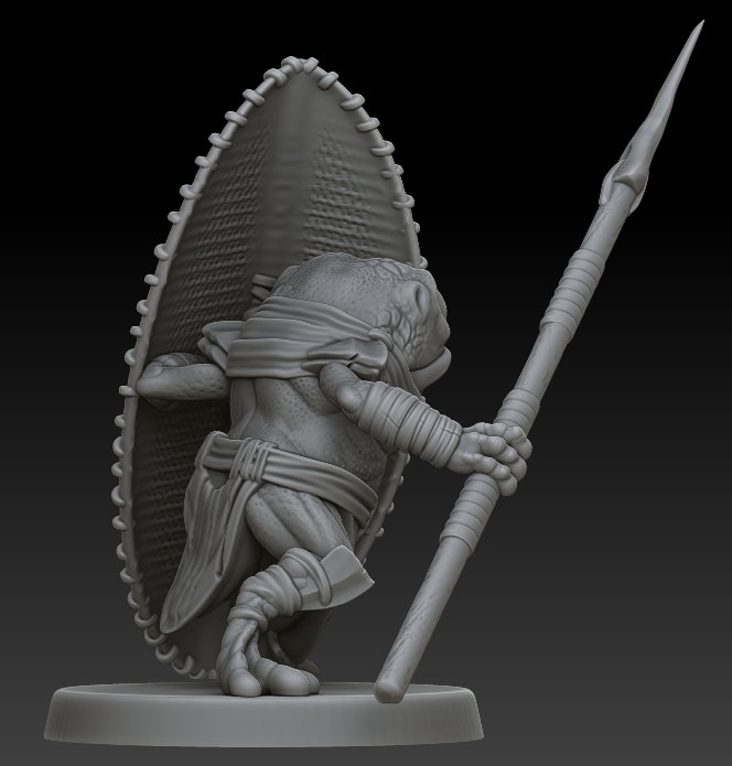 Bullywug Warrior 02 by Wundervale Games - MiniHoarder