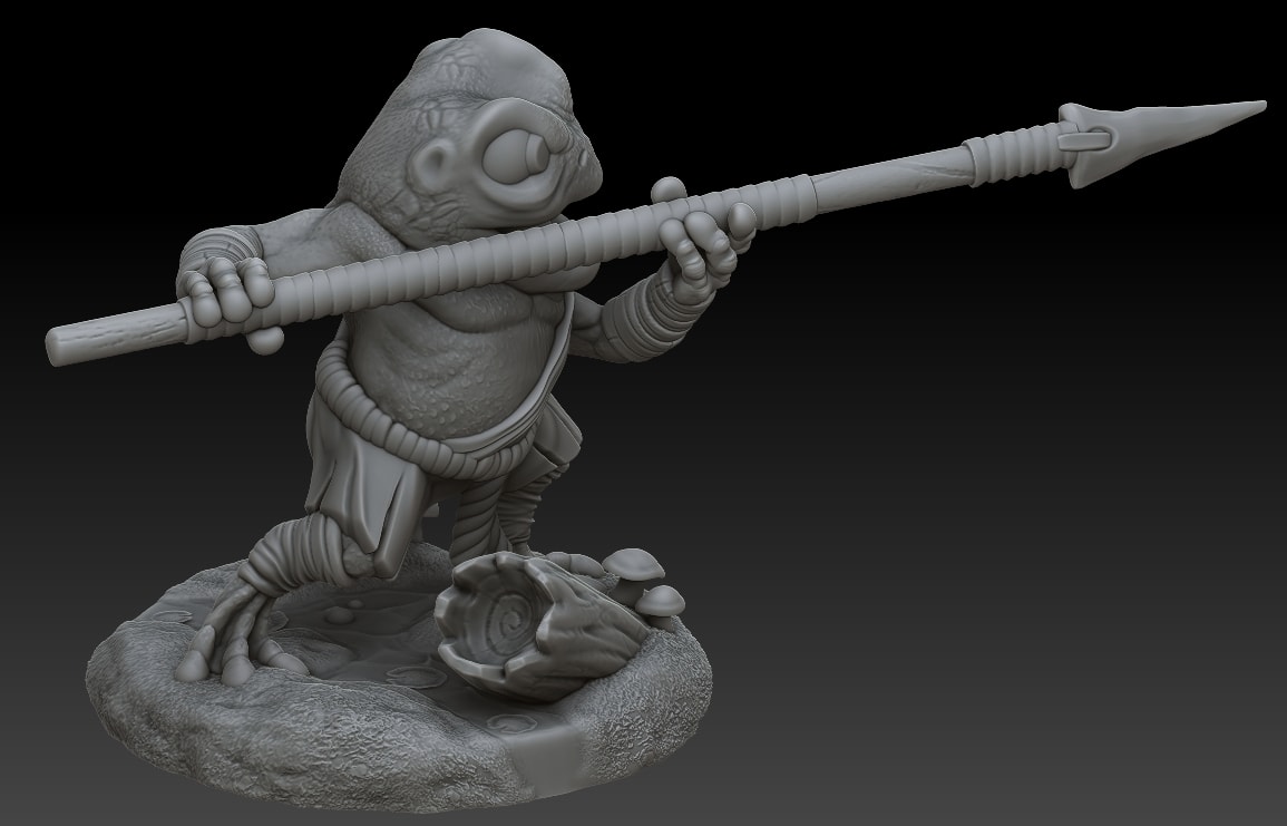Bullywug Warrior 01 by Wundervale Games - MiniHoarder