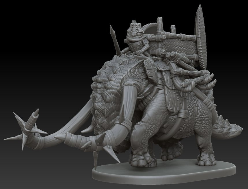 Bullywug Crocodon Mount by Wundervale Games - MiniHoarder