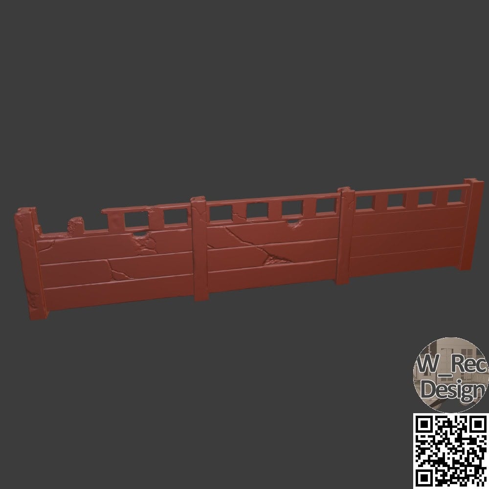 EASTERN BLOCK CONCRETE WALL by wrecdesign - Wargaming3D