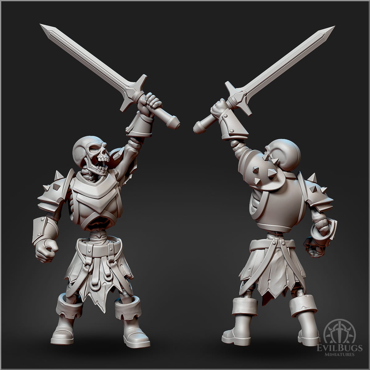 Skeleton Warrior 28mm/32mm/54mm by Evil Bugs - MiniHoarder