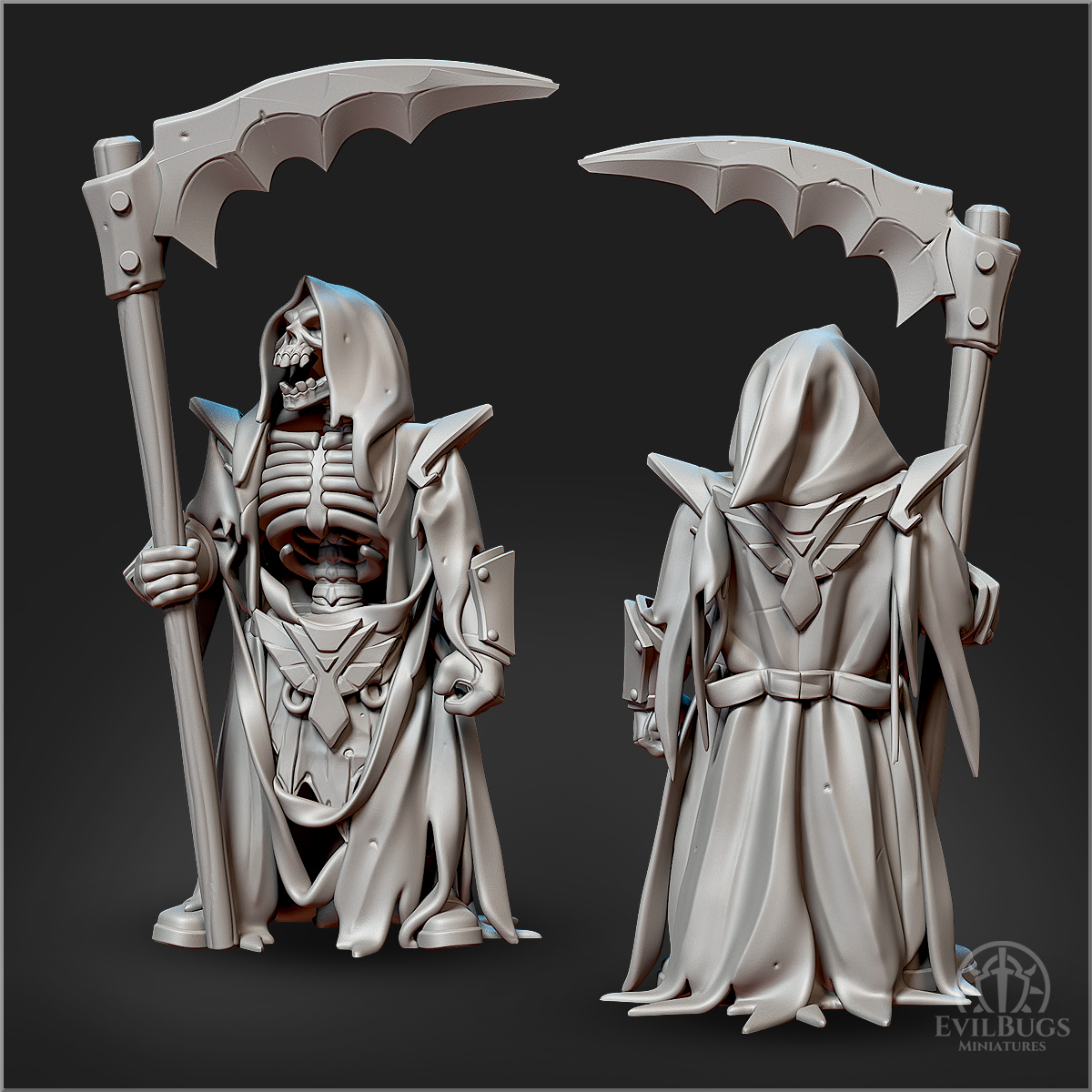 Skeleton Dark Ash 28mm/32mm/54mm by Evil Bugs - MiniHoarder
