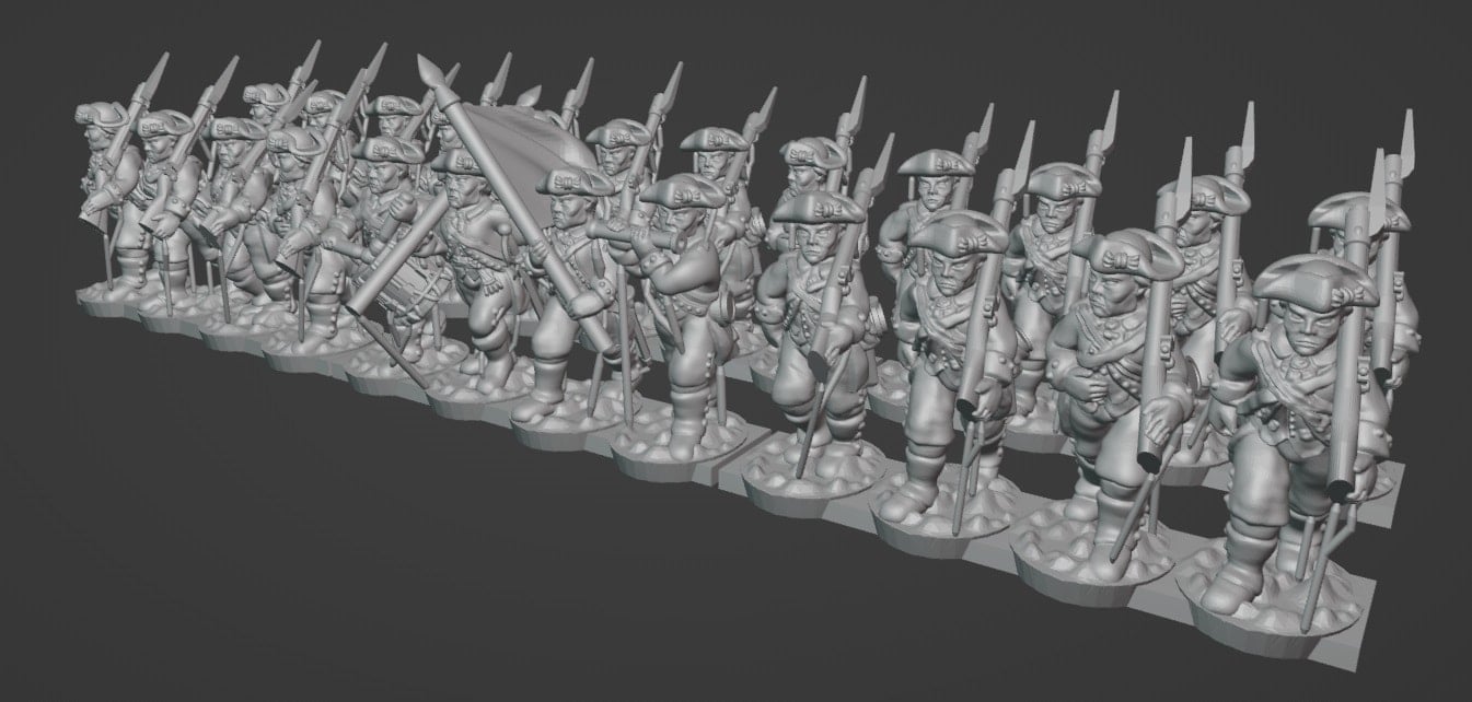 AWI Continental Infantry by Ranks of Resin - Wargaming3D