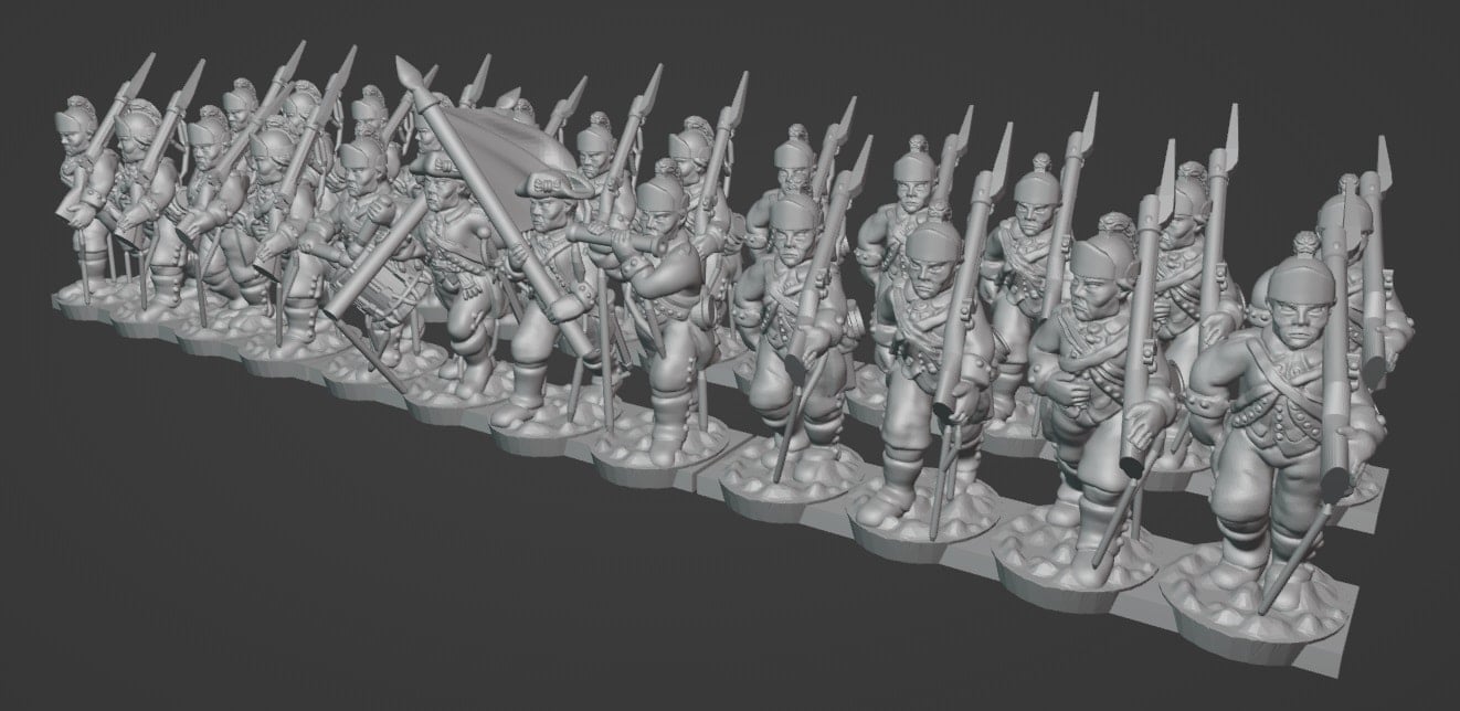 AWI Continental Infantry by Ranks of Resin - Wargaming3D