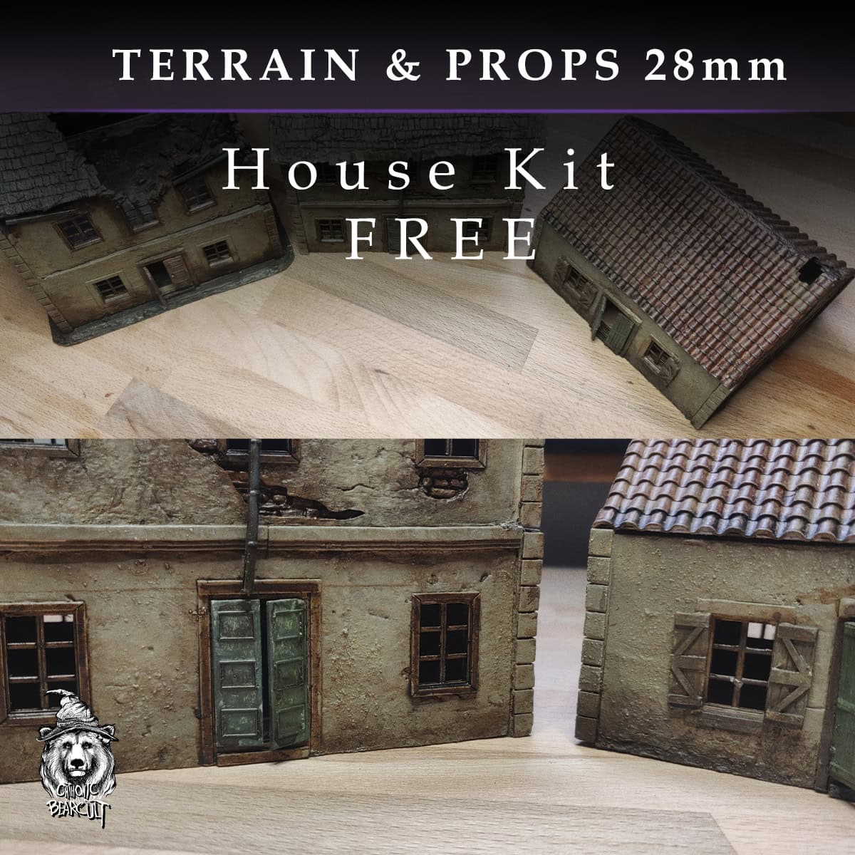 House Kit - WW2 28mm by Chthonic Bearcult Miniatures - Wargaming3D