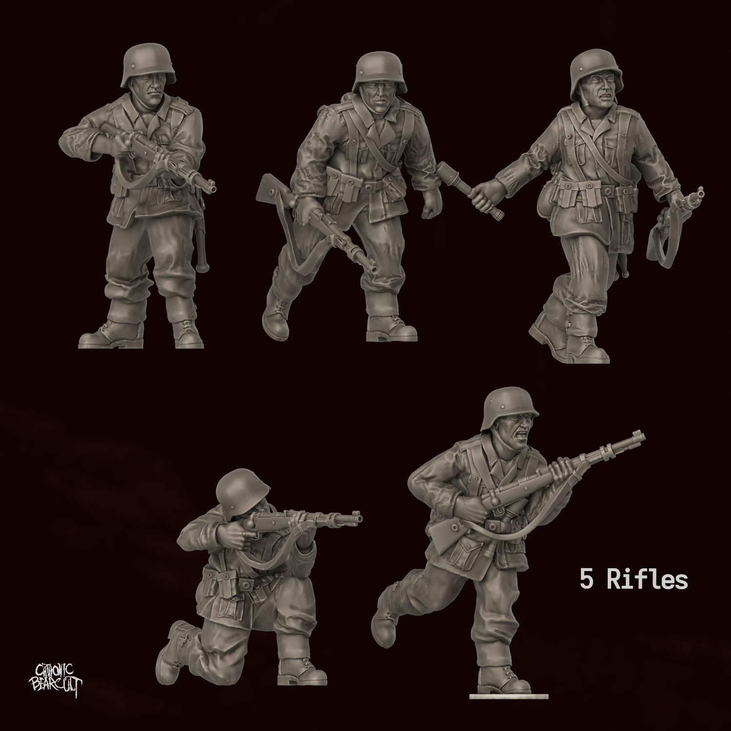 GER - Infantry 8-man Squad - Overlord by Chthonic Bearcult Miniatures ...
