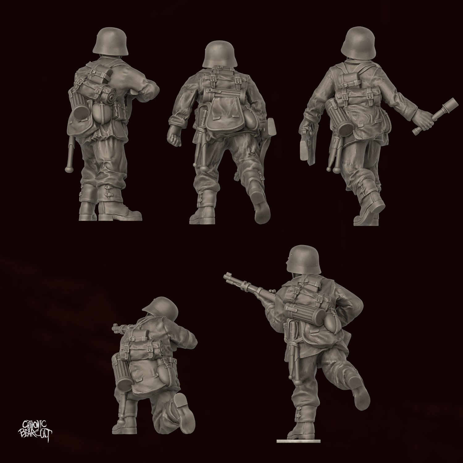 GER - Infantry 8-man Squad - Overlord by Chthonic Bearcult Miniatures ...