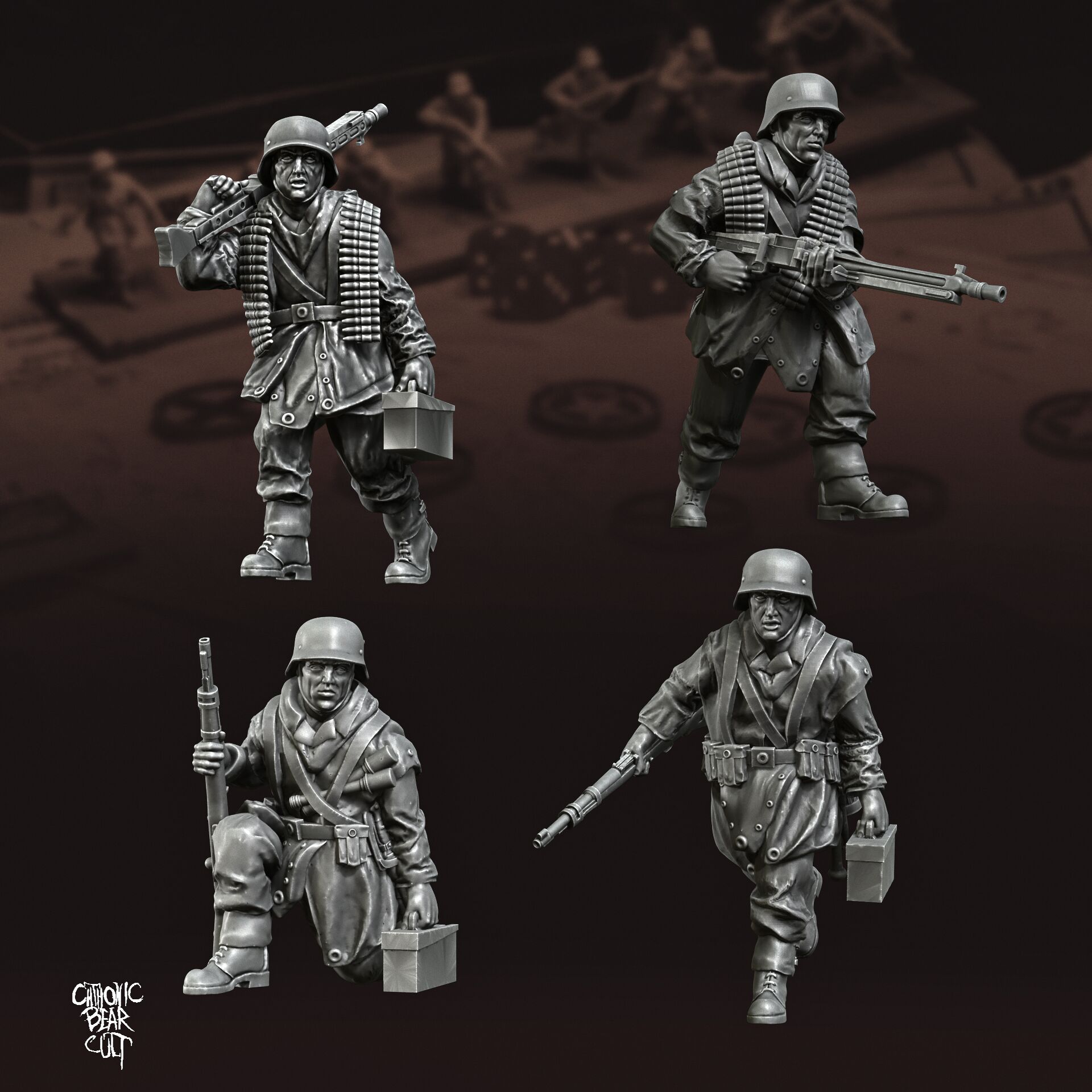German Infantry 9-man squad #2 by Chthonic Bearcult Miniatures ...