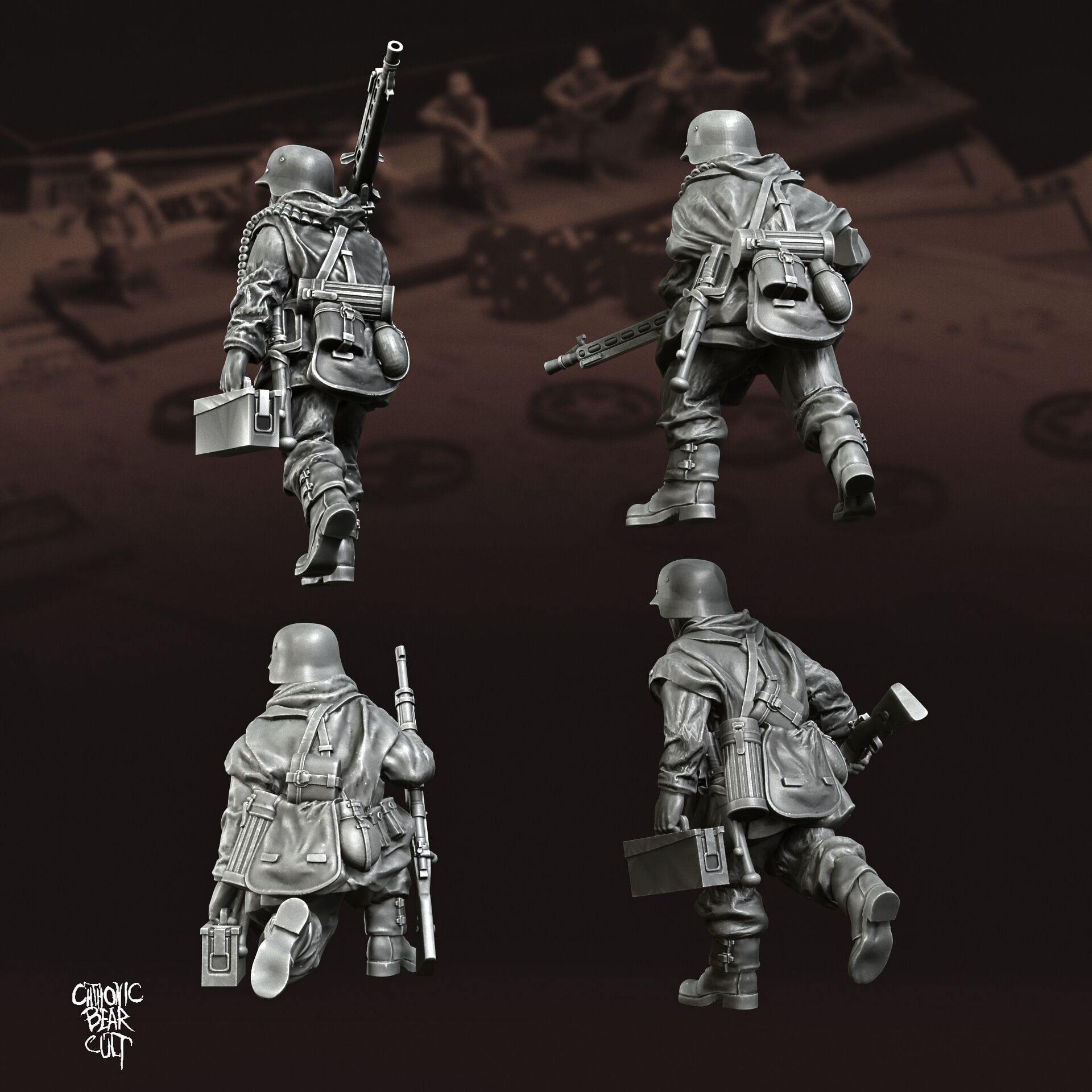 German Infantry 9-man squad #2 by Chthonic Bearcult Miniatures ...