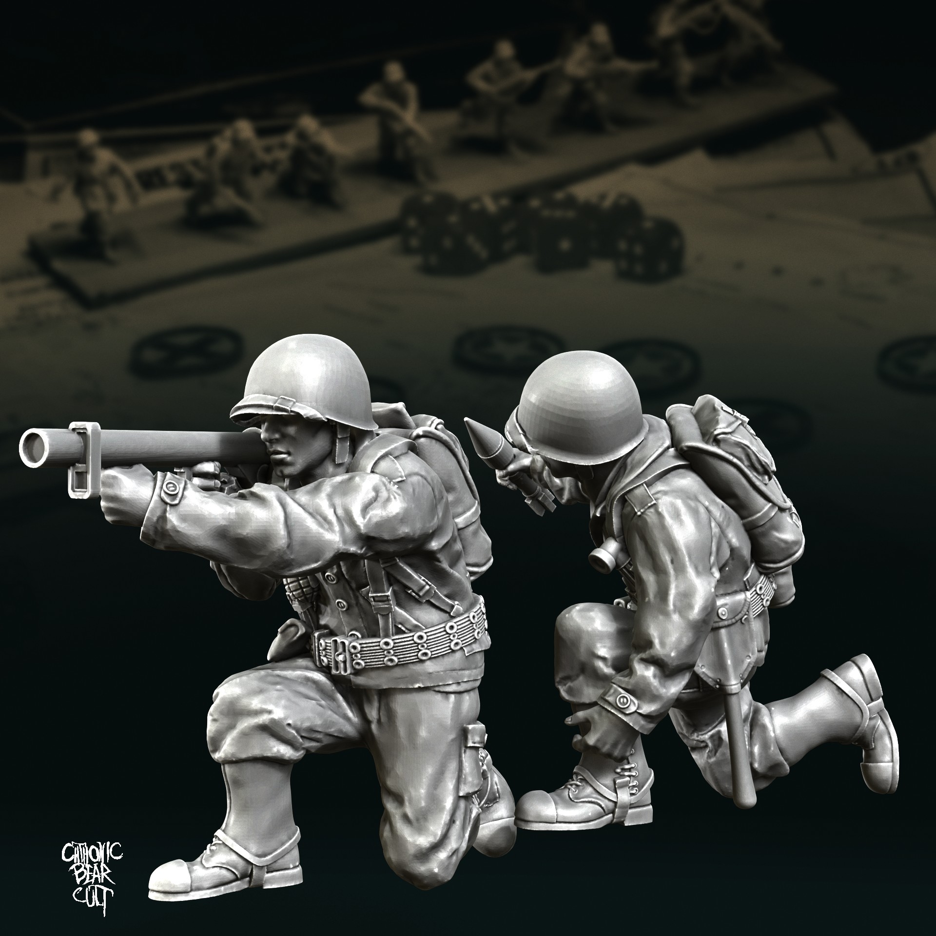US Infantry - Bazooka Team by Chthonic Bearcult Miniatures - Wargaming3D