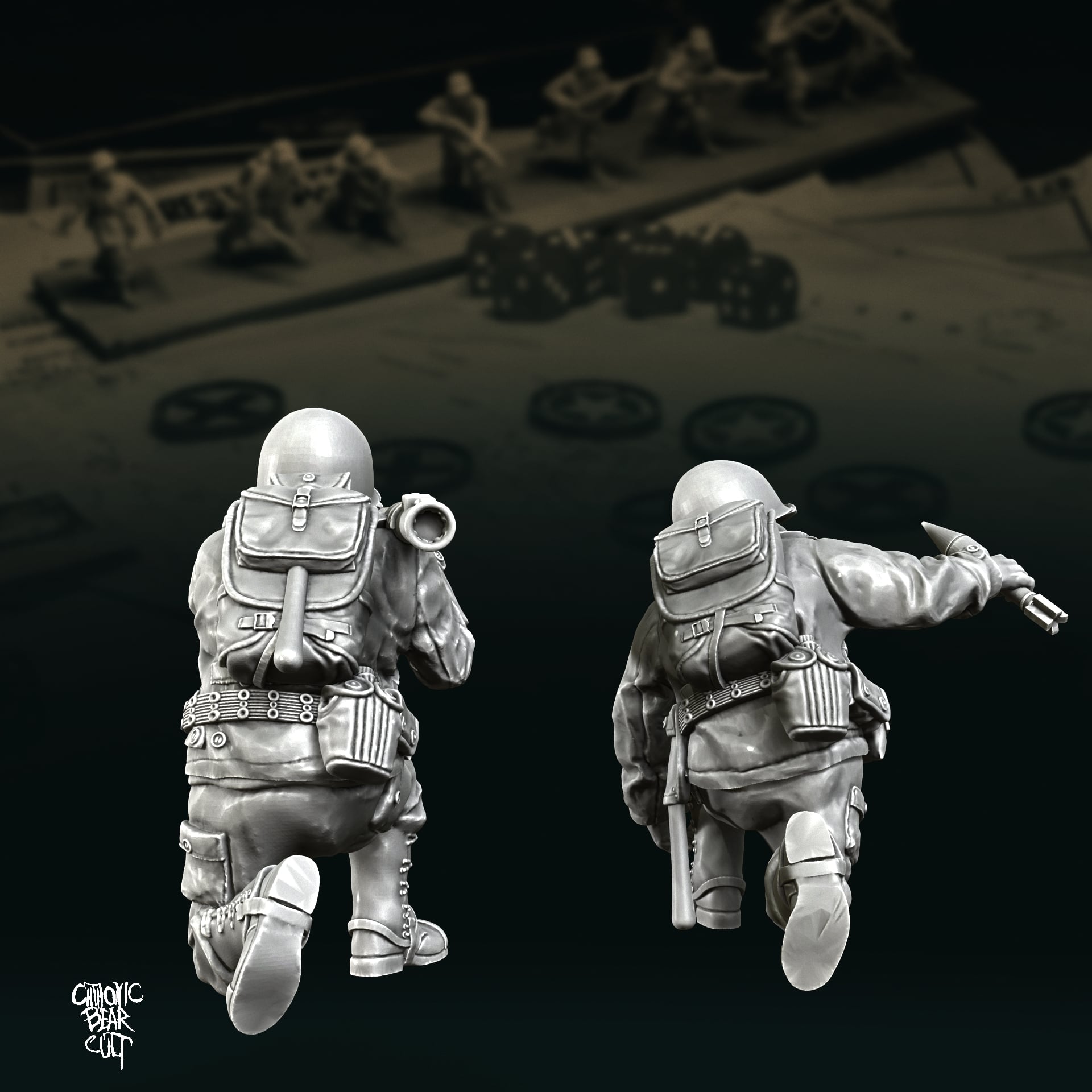 US Infantry - Bazooka Team by Chthonic Bearcult Miniatures - Wargaming3D