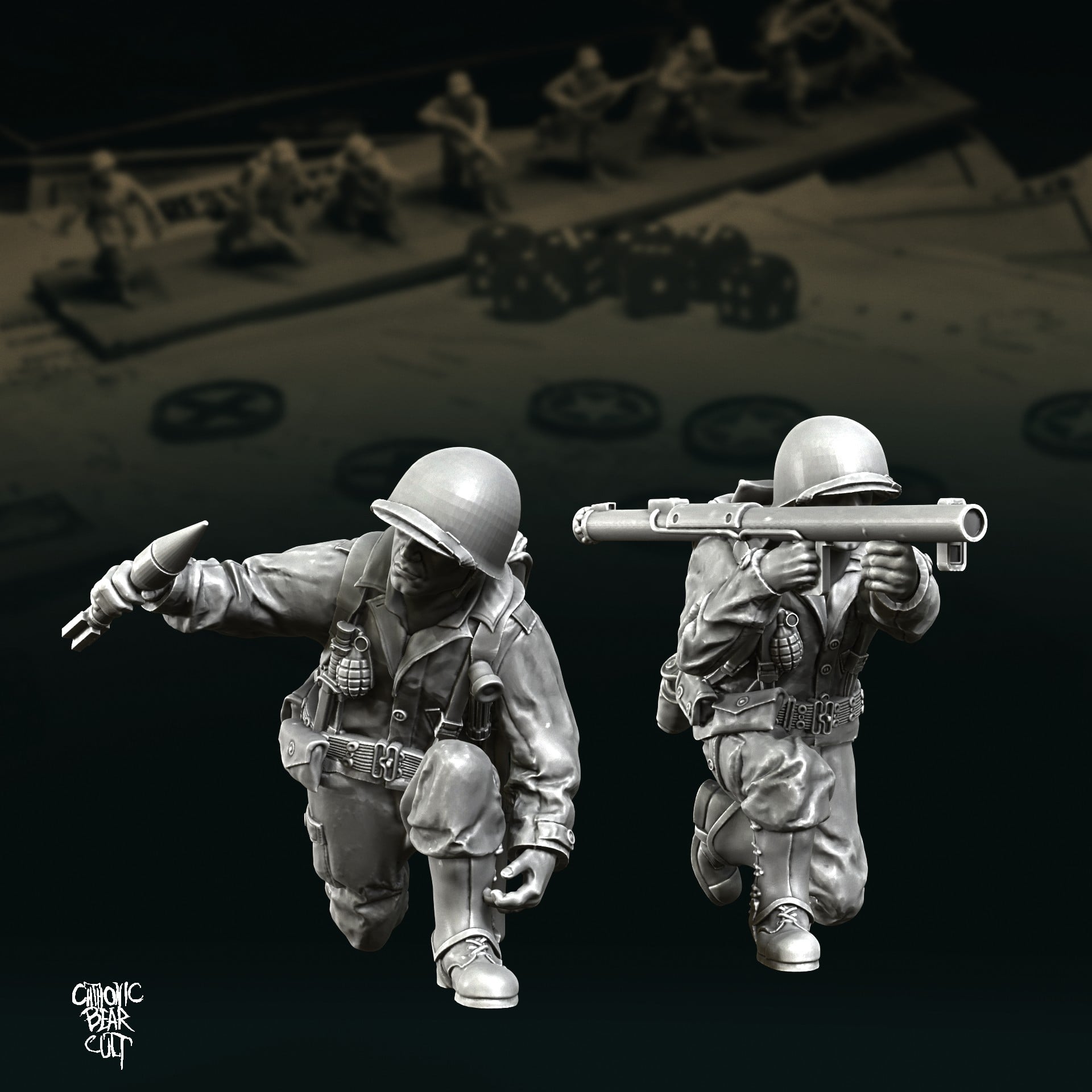 US Infantry - Bazooka Team by Chthonic Bearcult Miniatures - Wargaming3D