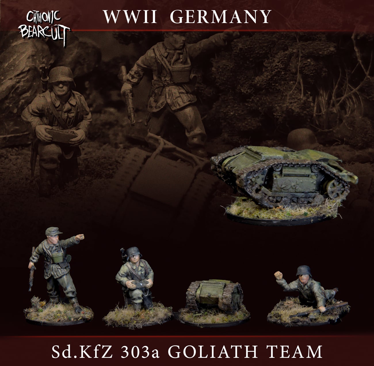 Sd.Kfz Goliath 303a and 3 Man Team by Chthonic Bearcult Miniatures ...