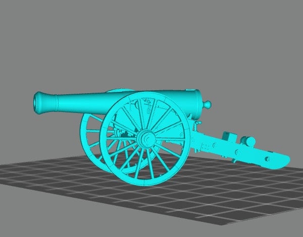 ACW 24pdr siege & garrison gun 28mm by Fernando Pedrazzoli - Wargaming3D