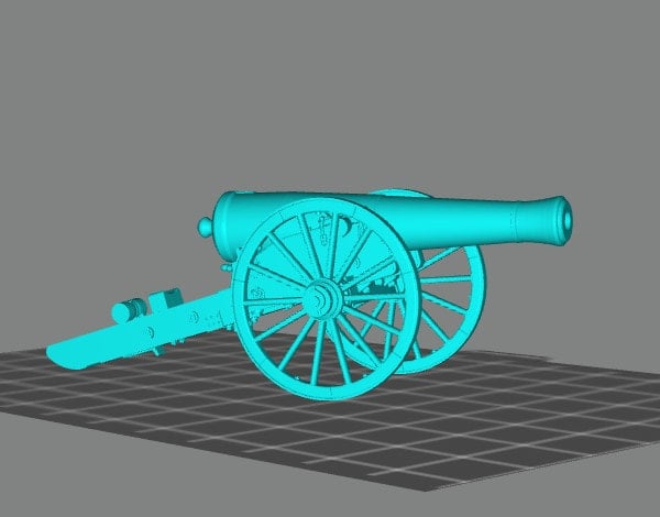 ACW 32pdr siege & garrison gun 28mm by Fernando Pedrazzoli - Wargaming3D