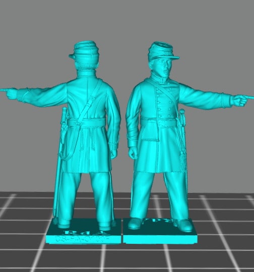 ACW CSA Artillery Officer 28mm by Fernando Pedrazzoli - Wargaming3D