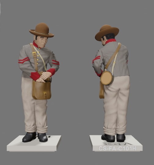 ACW CSA Artillery firer corporal in Tennessee hat 28mm by Fernando ...