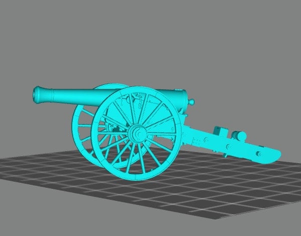 ACW 12pdr siege & garrison gun 28mm by Fernando Pedrazzoli - Wargaming3D