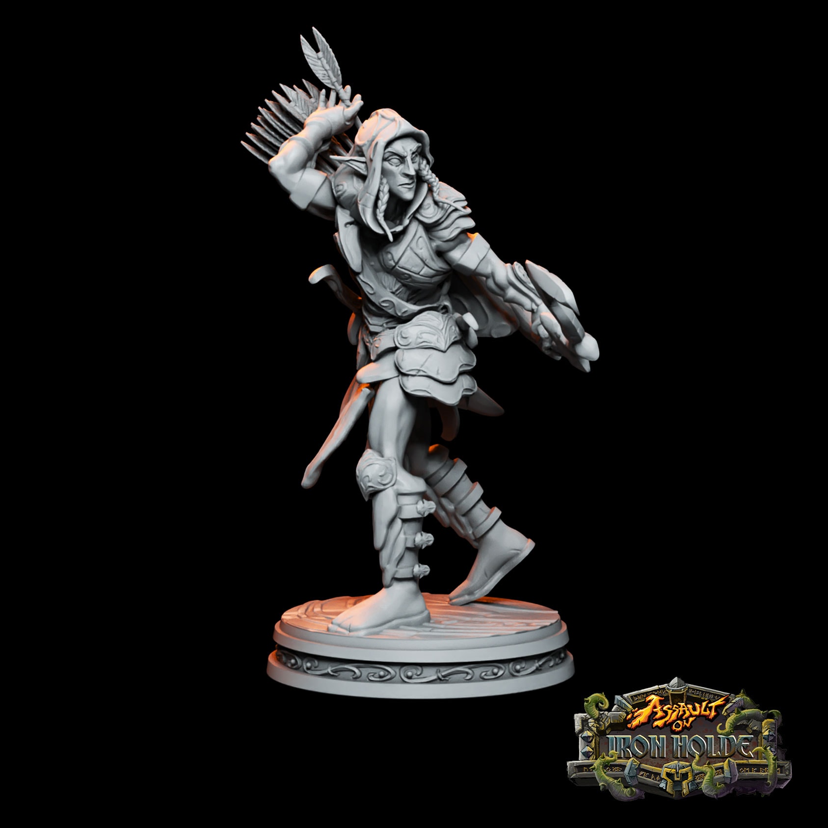 Ebon Greyleaf- Wood Elf Ranger by Epic Adventure Miniatures - MiniHoarder