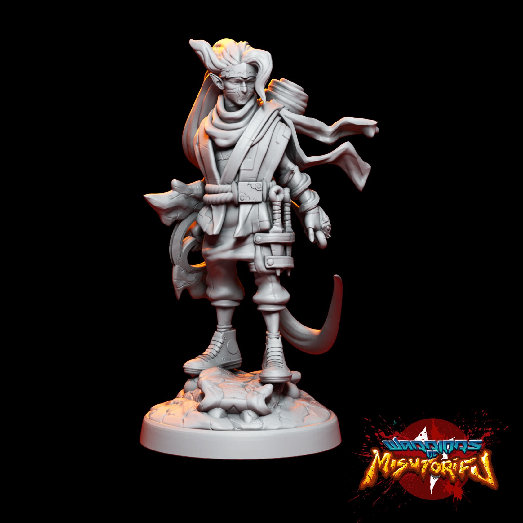 Kel-Dragon Elf Shinobi by Epic Adventure Miniatures - MiniHoarder
