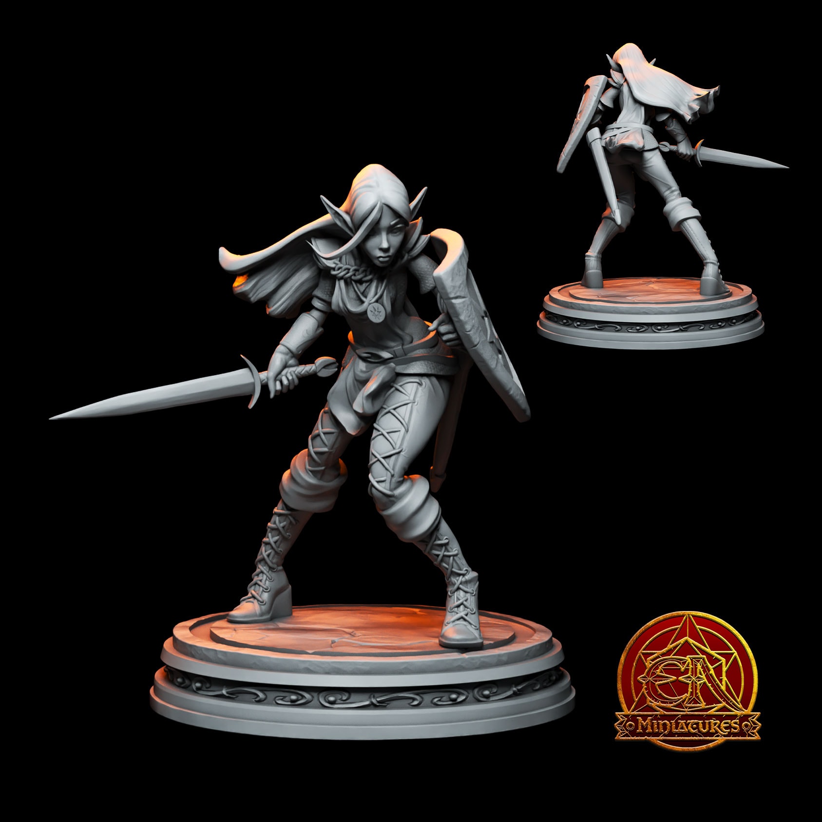 Engal Arannis - Elf Paladin by Epic Adventure Miniatures - MiniHoarder