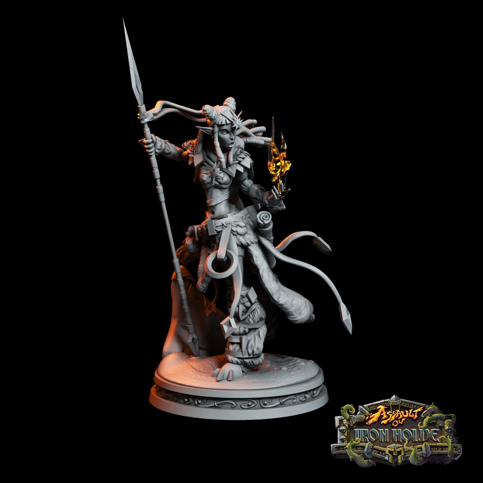 Keeonessi Frostmoon, Frost Elf Warlock by Epic Adventure Miniatures ...