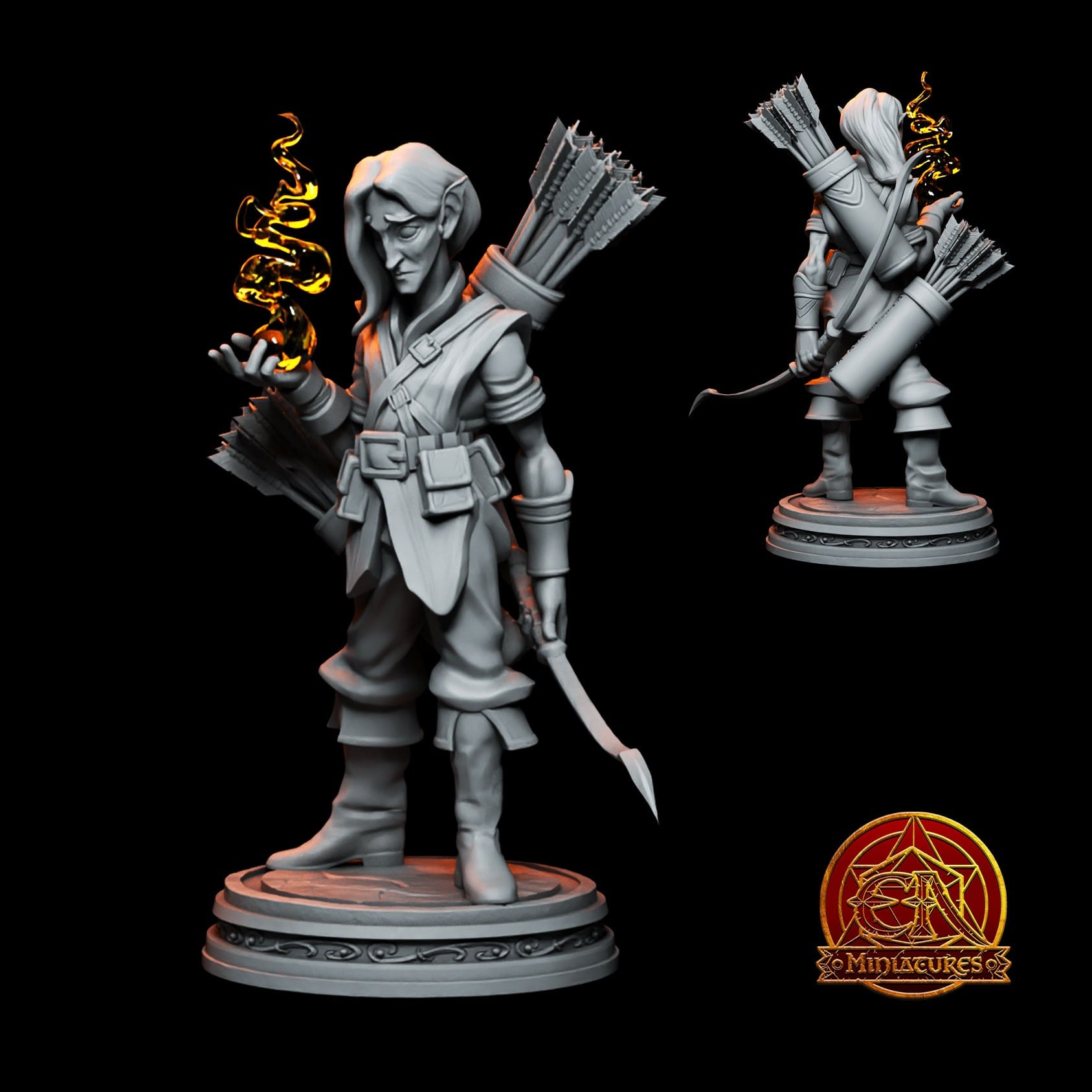Elle (Ellie) Blight-Elf Sorcerer by Epic Adventure Miniatures - MiniHoarder