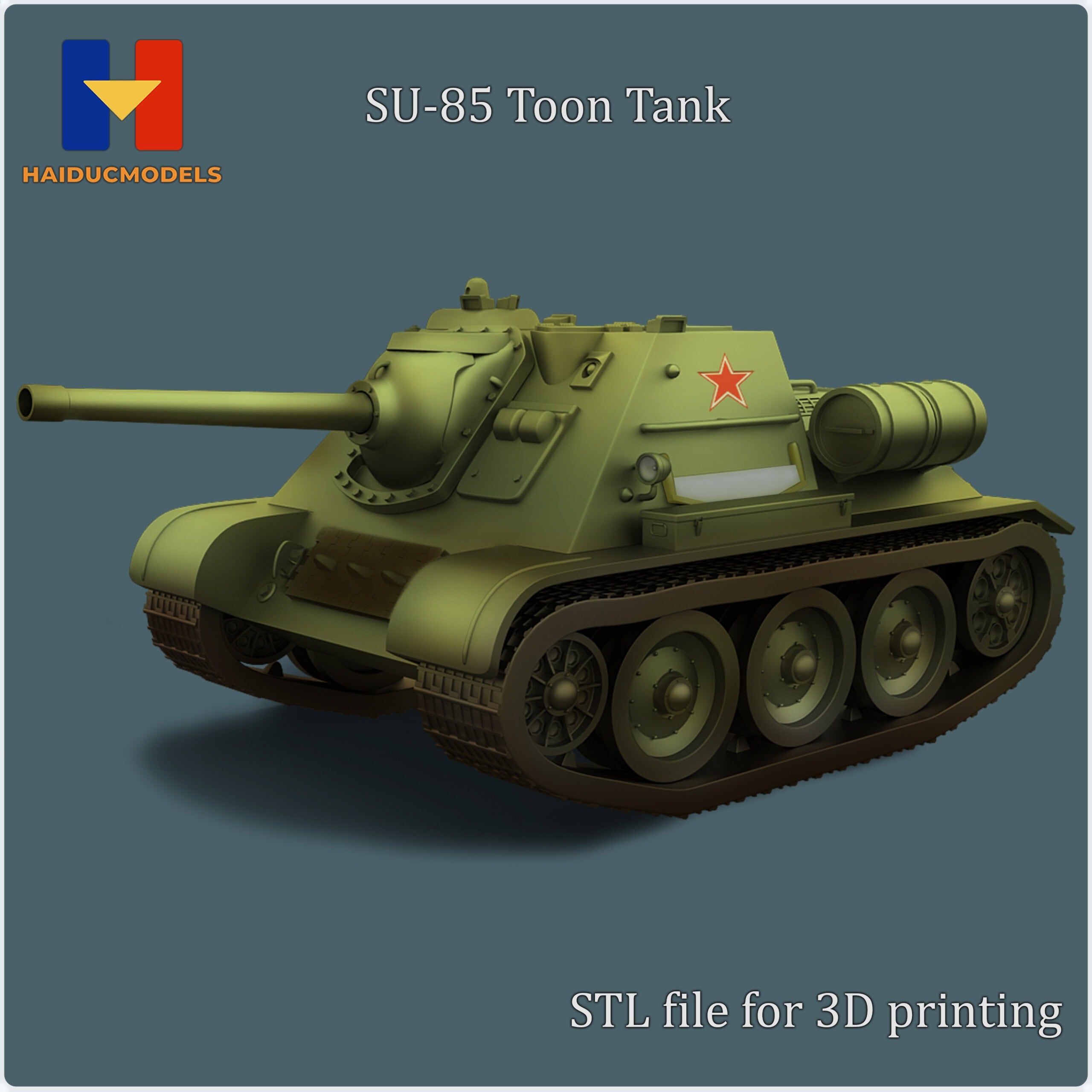 SU-85 Toon Tank STL by Haiducmodels - Wargaming3D