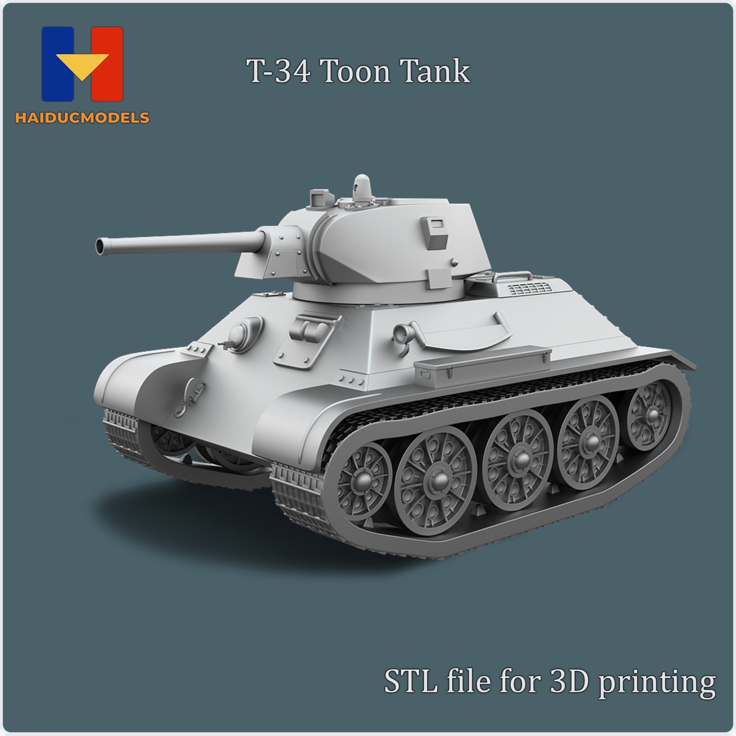 T-34 Toon Tank STL by Haiducmodels - Wargaming3D
