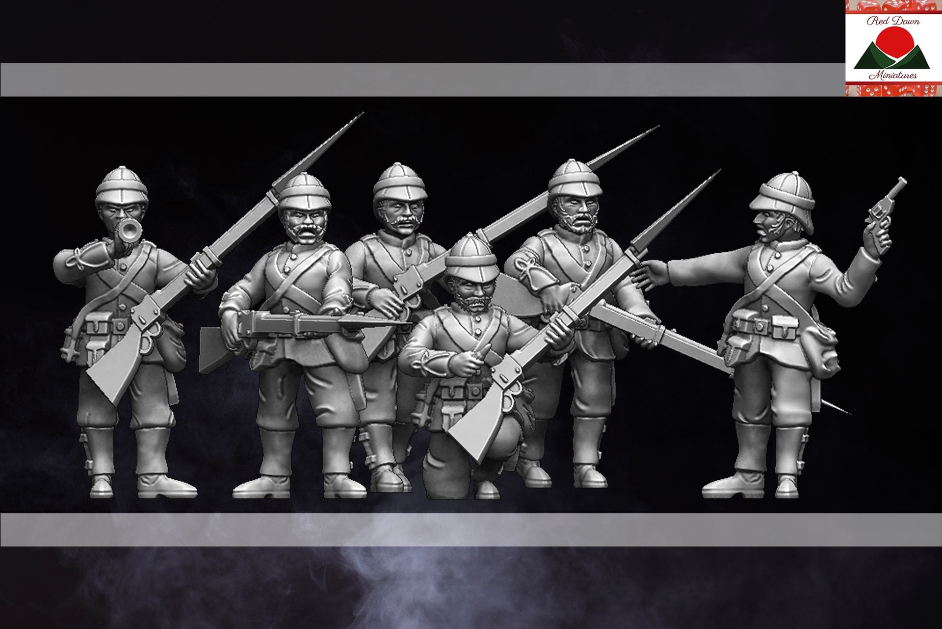 28mm Zulu War British Infantry Multipart by Red Dawn 3D Miniatures ...