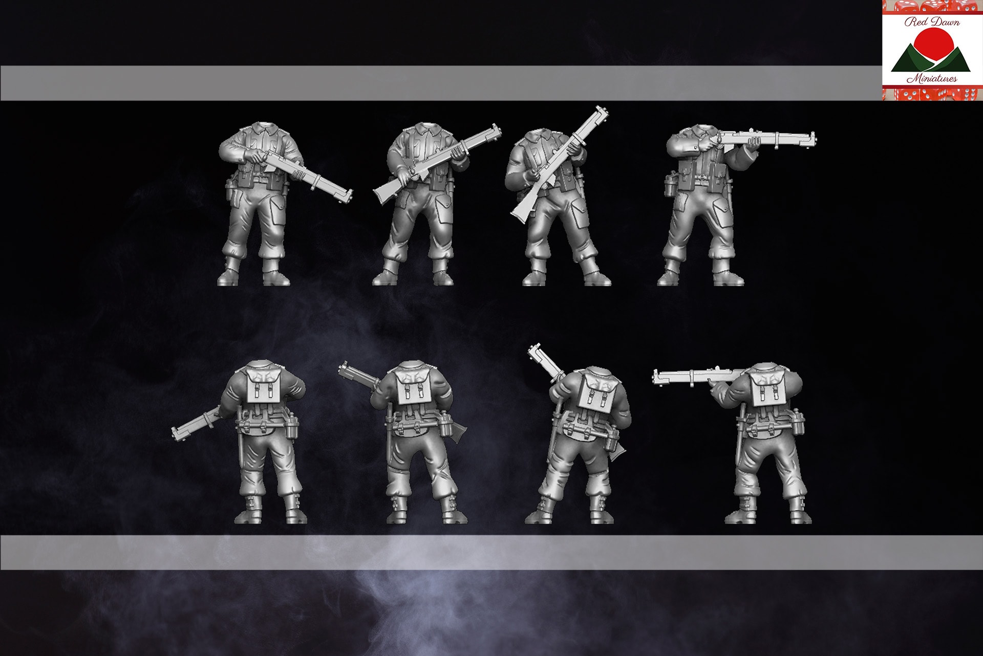 WW2 British Riflemen Skirmishing Late War 28mm by Red Dawn 3D ...