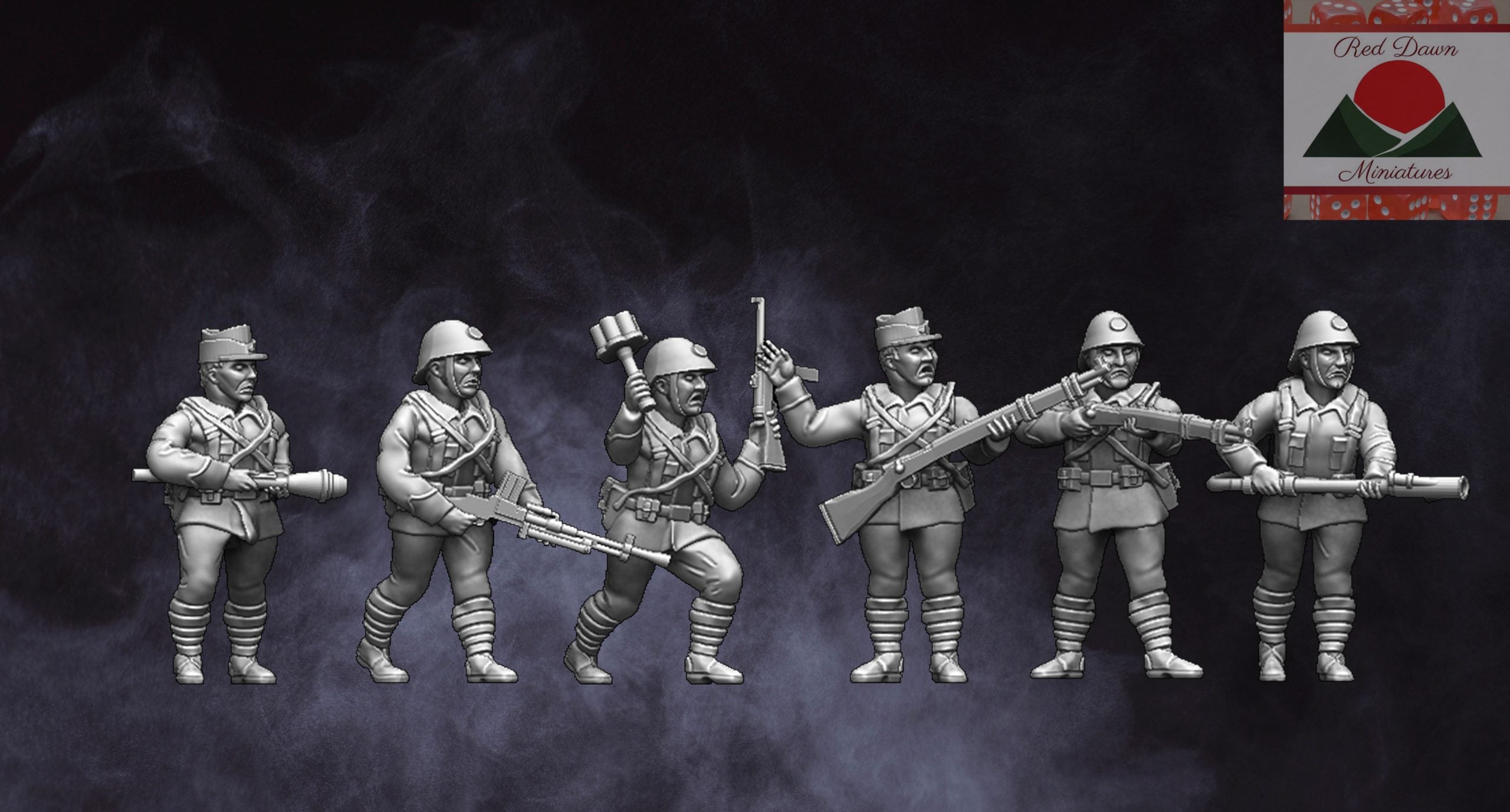28mm WW2 Romanian Infantry Squad by Red Dawn 3D Miniatures - Wargaming3D