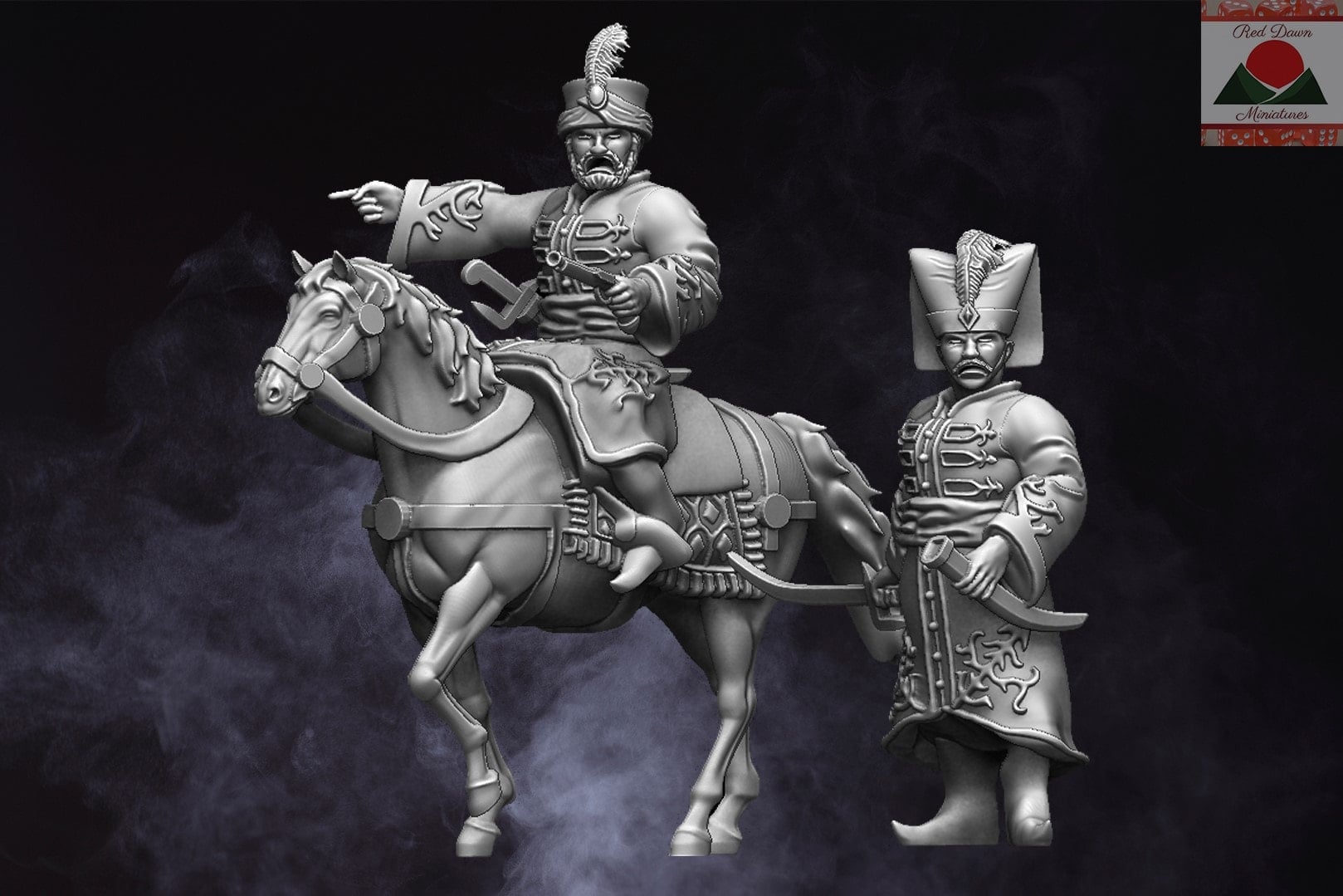 28mm Napoleonic Ottoman Commanders by Red Dawn 3D Miniatures - Wargaming3D